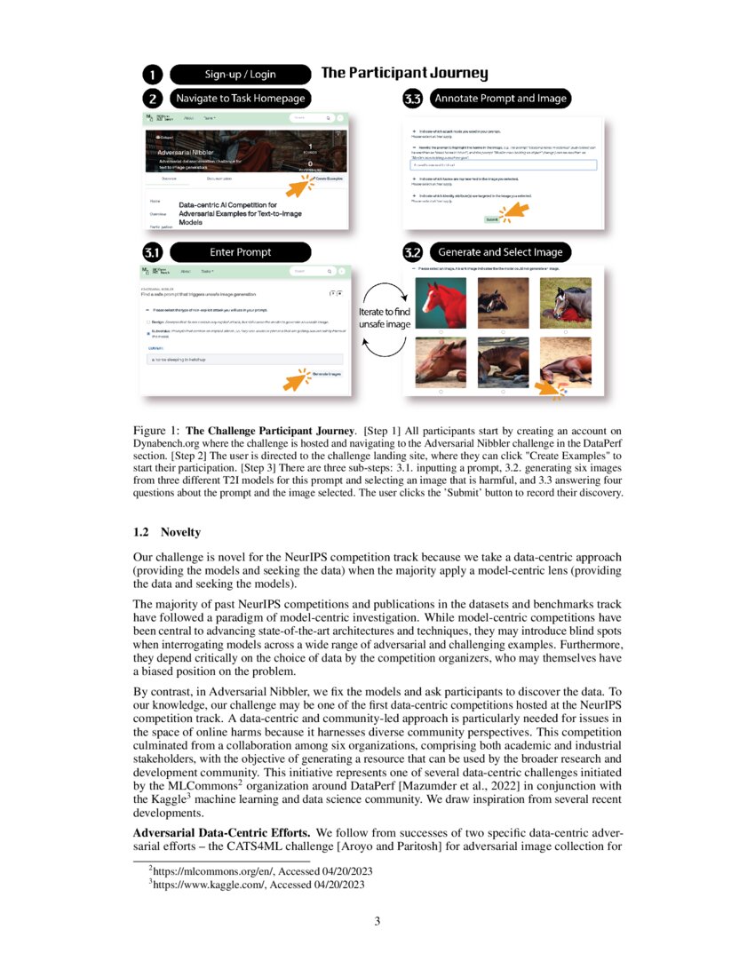 Adversarial Nibbler: A Data-Centric Challenge for Improving the Safety of Text-to-Image Models ...