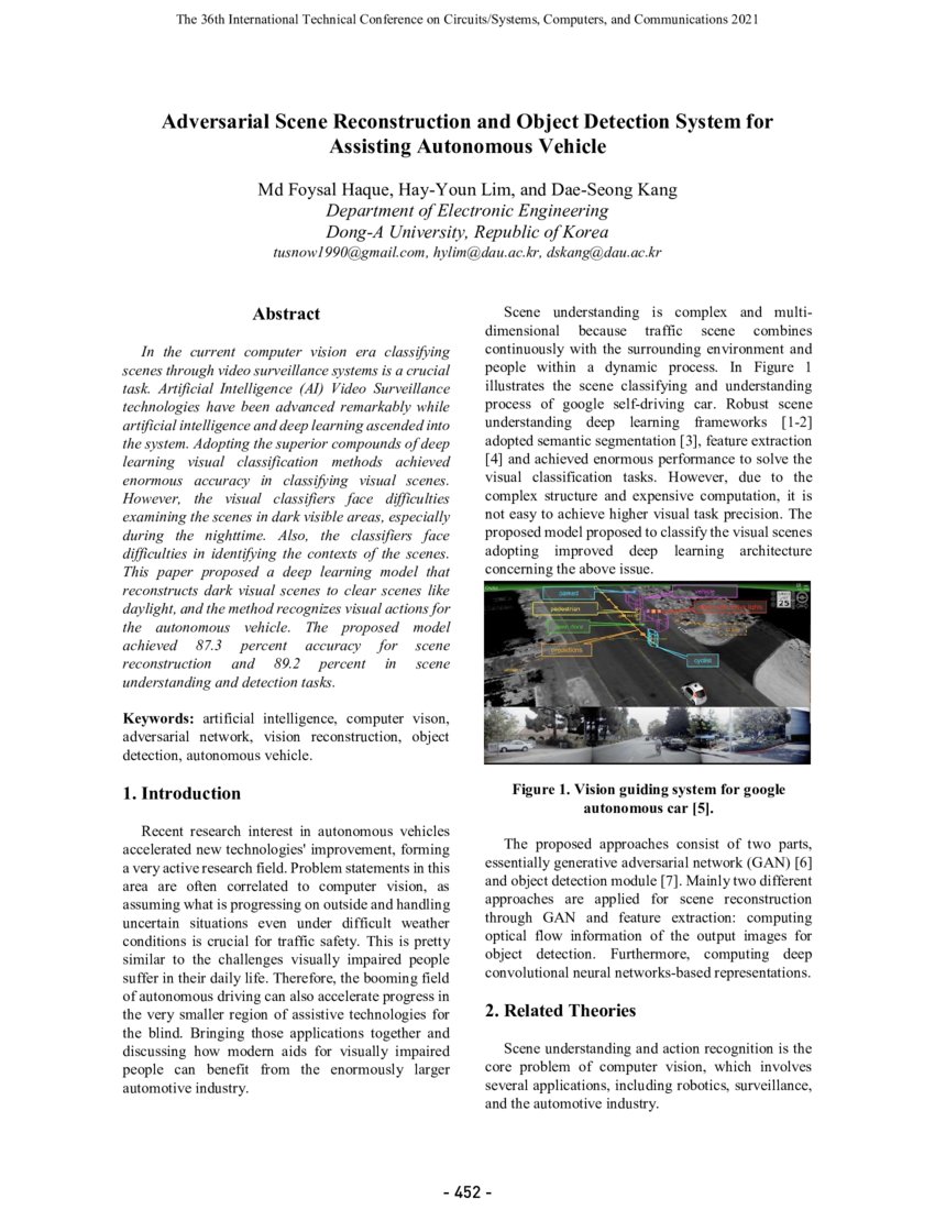 Adversarial Scene Reconstruction And Object Detection System For