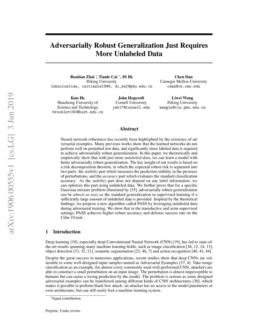 Adversarially Robust Generalization Just Requires More Unlabeled Data