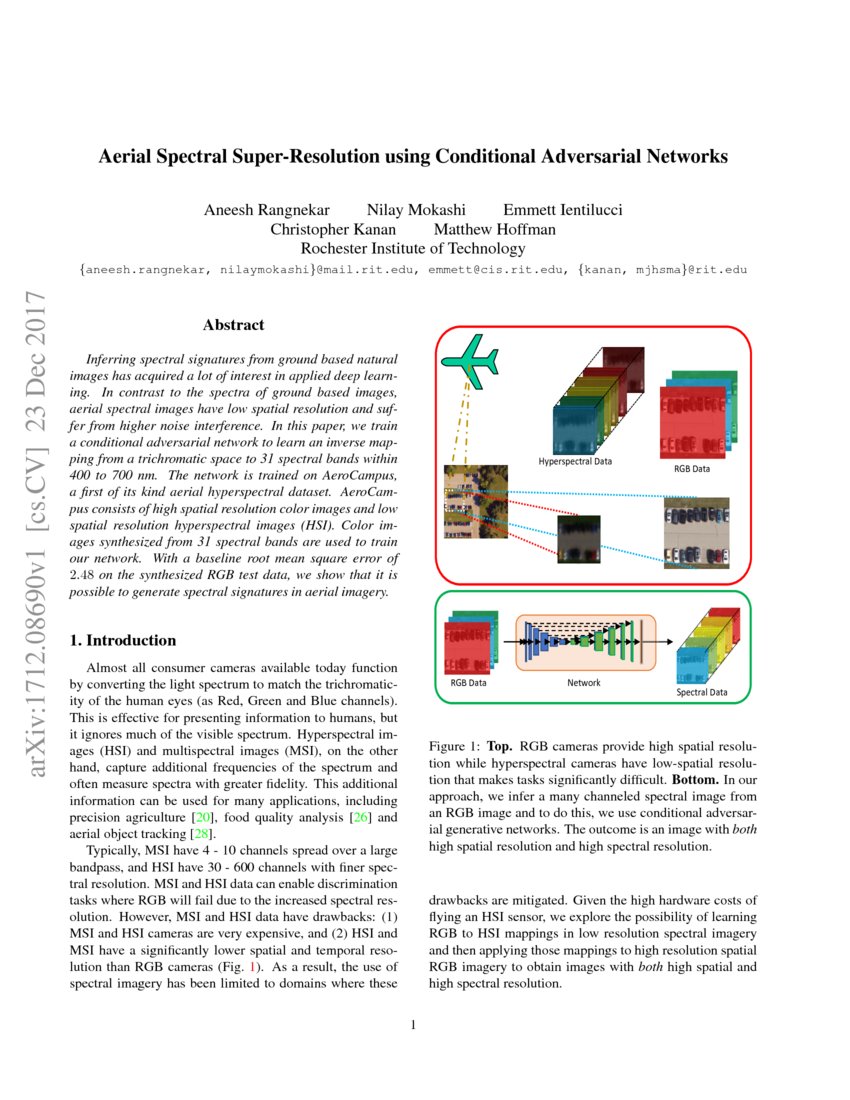 Aerial Spectral Super-Resolution using Conditional Adversarial Networks | DeepAI