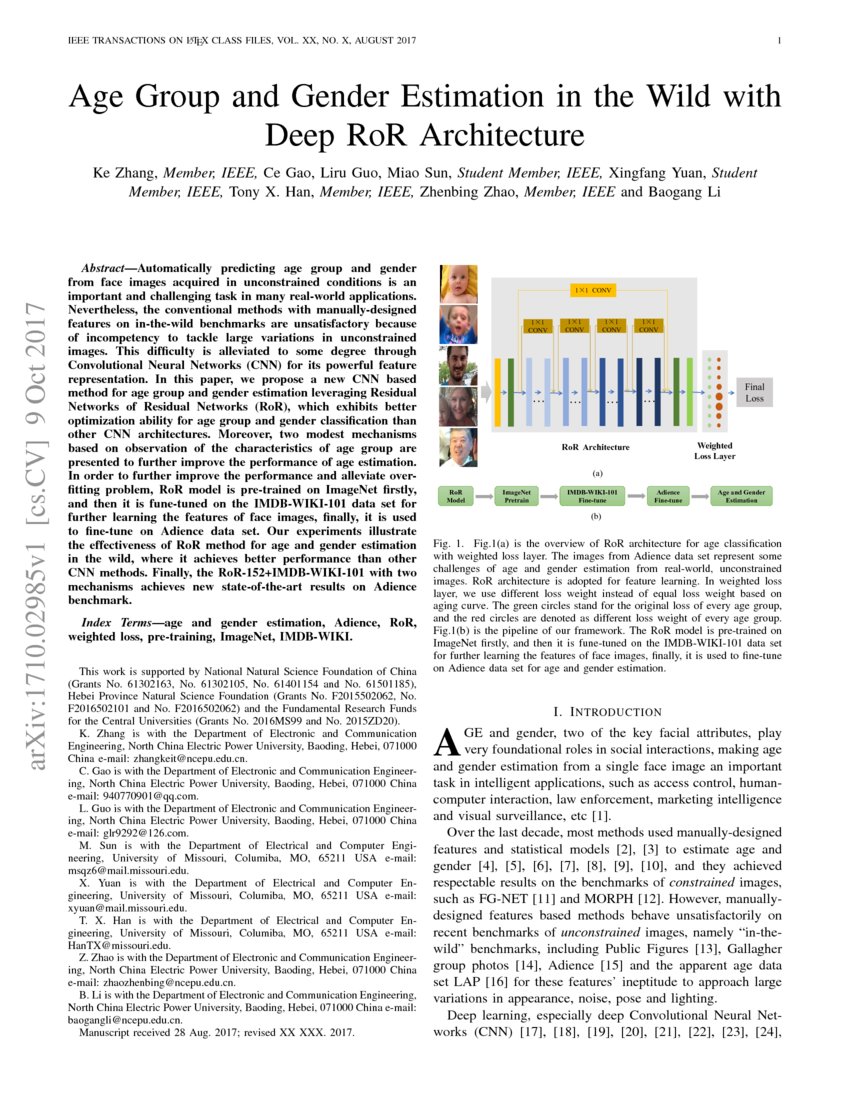 Age Group And Gender Estimation In The Wild With Deep Ror Architecture