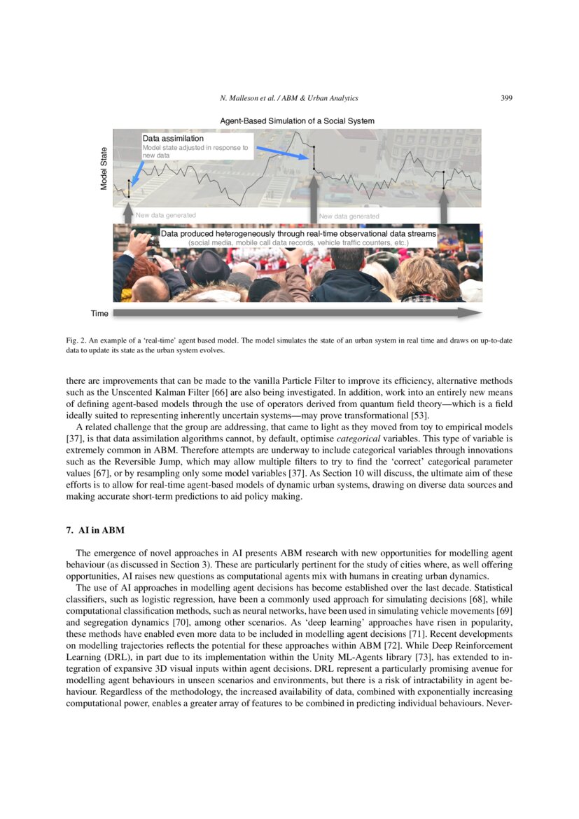 Agent Based Modelling For Urban Analytics State Of The Art And
