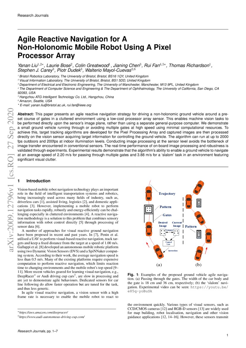 Agile Reactive Navigation For A Non Holonomic Mobile Robot Using A