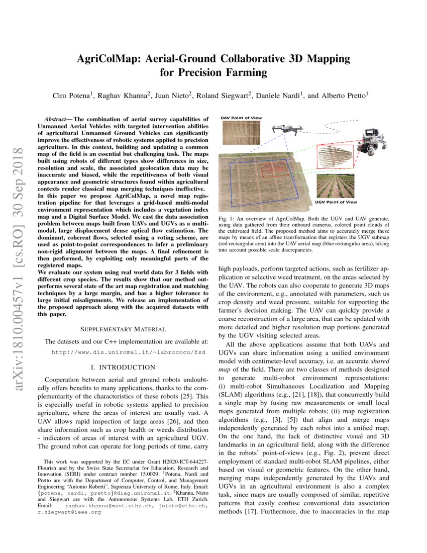AgriColMap: Aerial-Ground Collaborative 3D Mapping for Precision ...