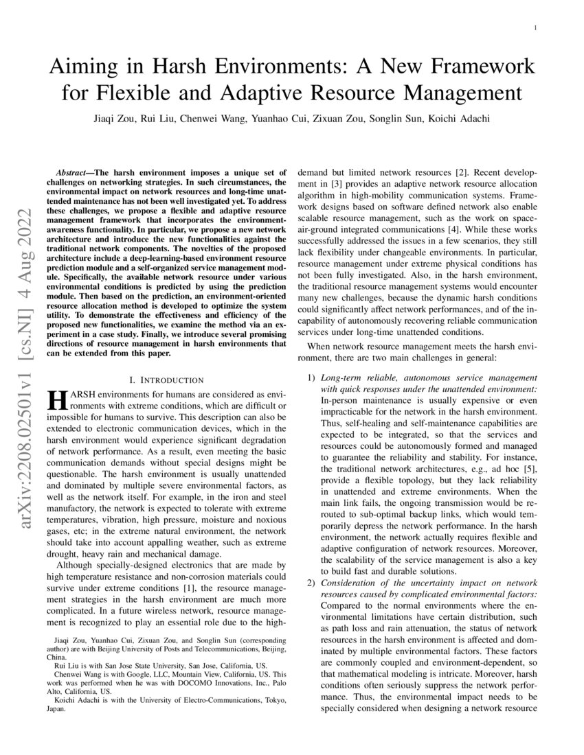 Aiming in Harsh Environments: A New Framework for Flexible and Adaptive ...