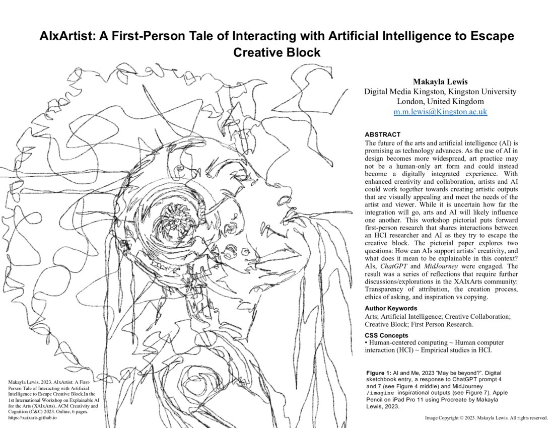 AIxArtist: A First-Person Tale of Interacting with Artificial ...