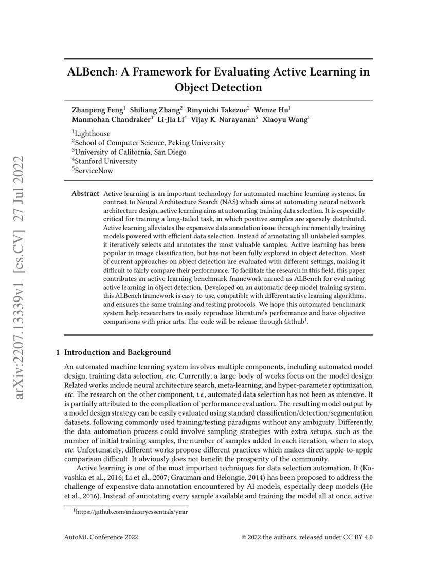 Albench A Framework For Evaluating Active Learning In Object Detection 7291