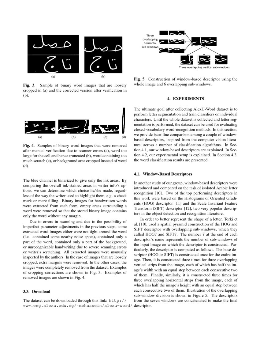 Alexu Word A New Dataset For Isolated Word Closed Vocabulary Offline