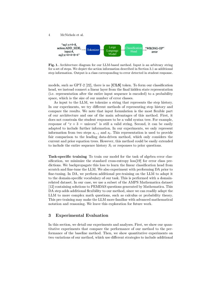 Algebra Error Classification with Large Language Models | DeepAI Algebra Error Classification with Large Language Models | DeepAI