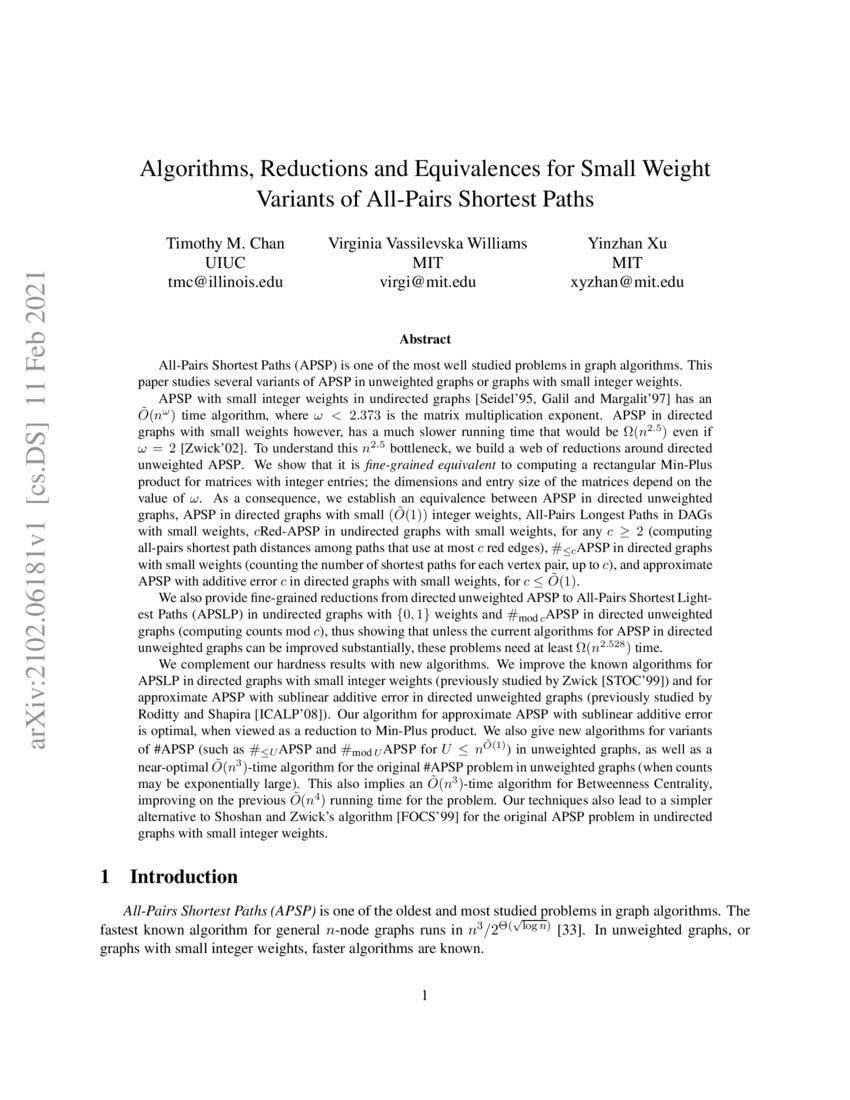 Algorithms, Reductions and Equivalences for Small Weight Variants of ...