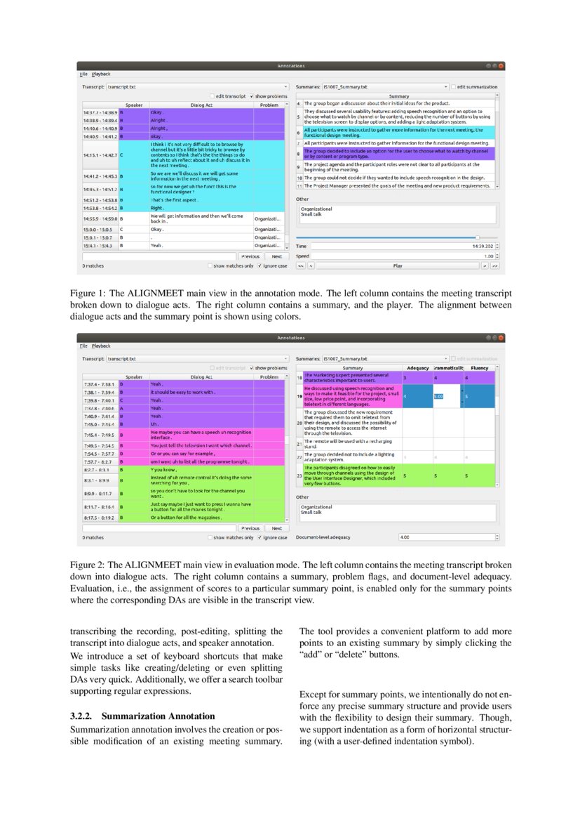 ALIGNMEET: A Comprehensive Tool for Meeting Annotation, Alignment, and ...