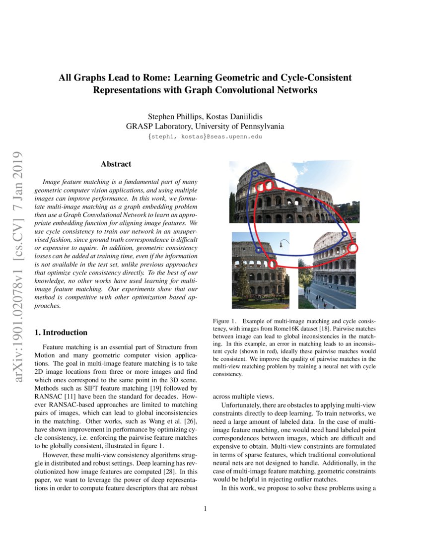 All Graphs Lead to Rome: Learning Geometric and Cycle-Consistent ...
