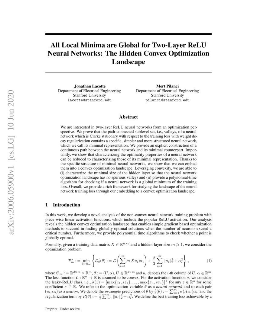 All Local Minima are Global for Two-Layer ReLU Neural Networks: The Hidden Convex Optimization ...