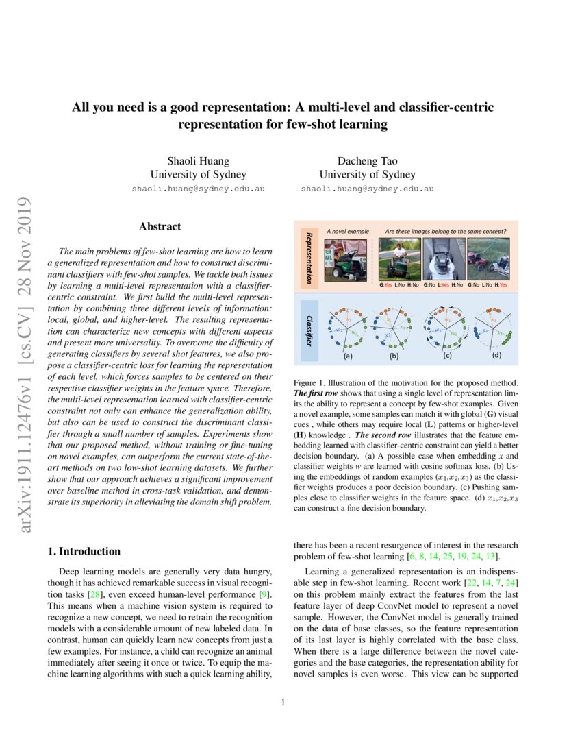 All you need is a good representation: A multi-level and classifier ...