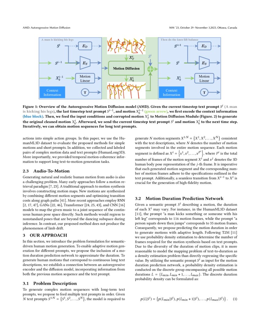 AMD: Autoregressive Motion Diffusion | DeepAI