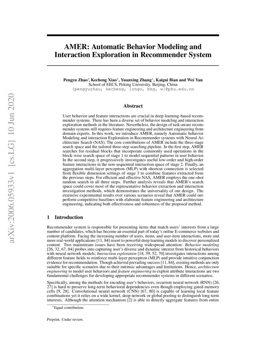 AMER: Automatic Behavior Modeling and Interaction Exploration in ...