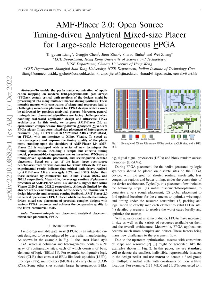 Amf Placer 20 Open Source Timing Driven Analytical Mixed Size Placer 9181