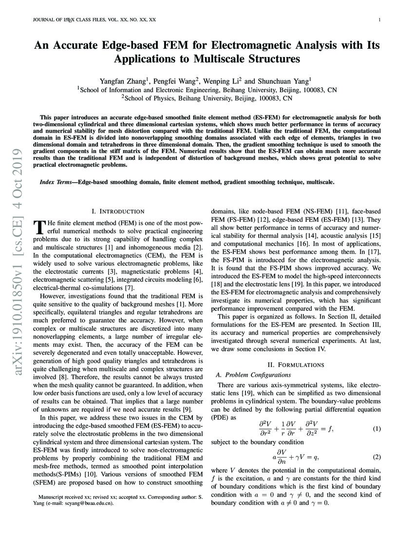 An Accurate Edge-based FEM for Electromagnetic Analysis with Its ...