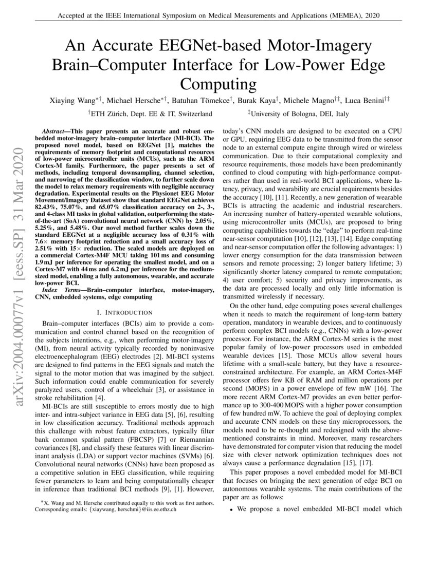 An Accurate EEGNet-based Motor-Imagery Brain-Computer Interface for Low ...