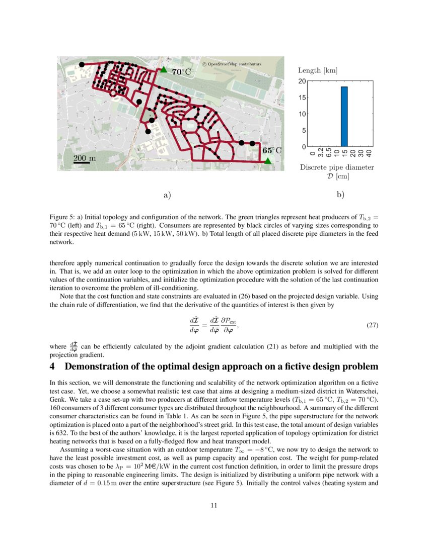 An adjoint optimization approach for the topological design of large ...