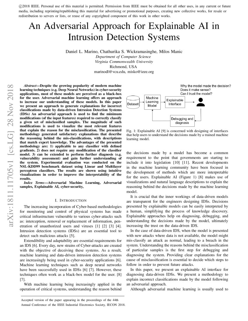 An Adversarial Approach for Explainable AI in Intrusion Detection Systems | DeepAI