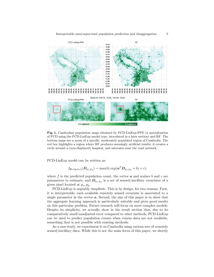 An Aggregate Learning Approach For Interpretable Semi Supervised Population Prediction And