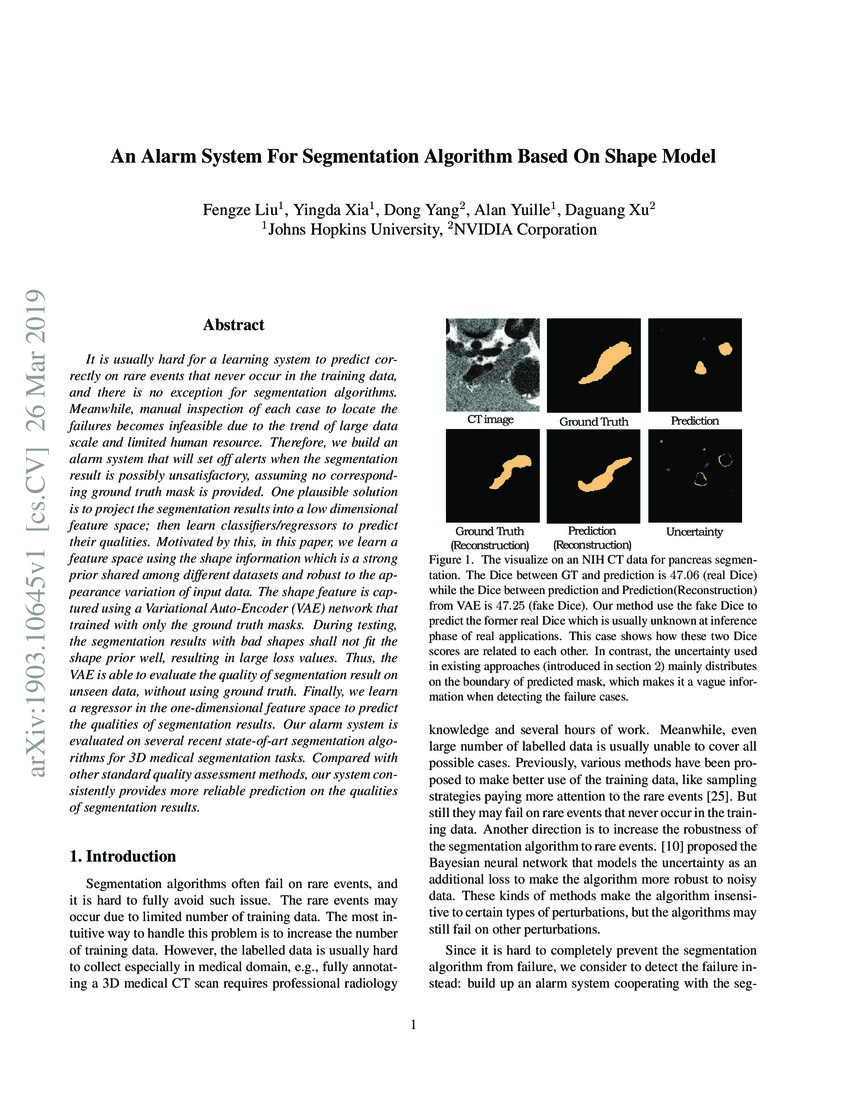 An Alarm System For Segmentation Algorithm Based On Shape Model | DeepAI