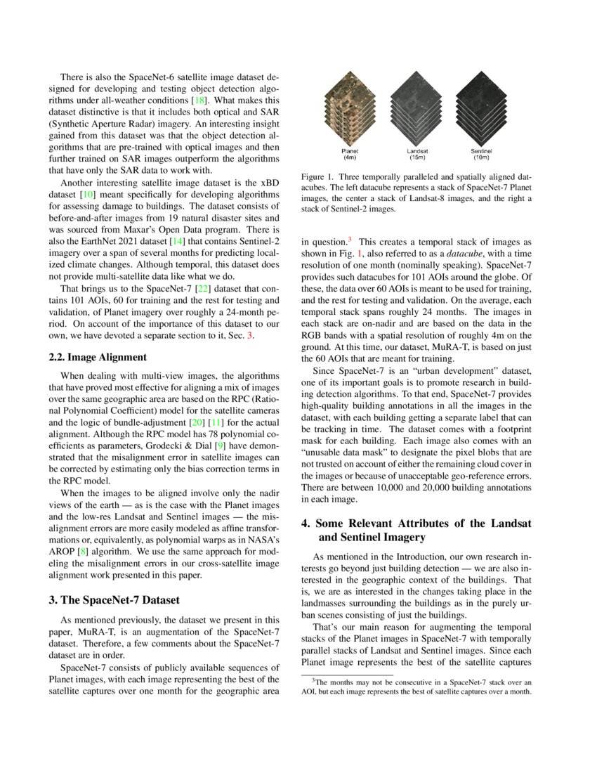 An Aligned Multi Temporal Multi Resolution Satellite Image Dataset For