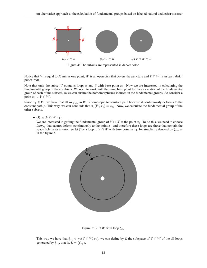 An Alternative Approach To The Calculation Of Fundamental Groups Based