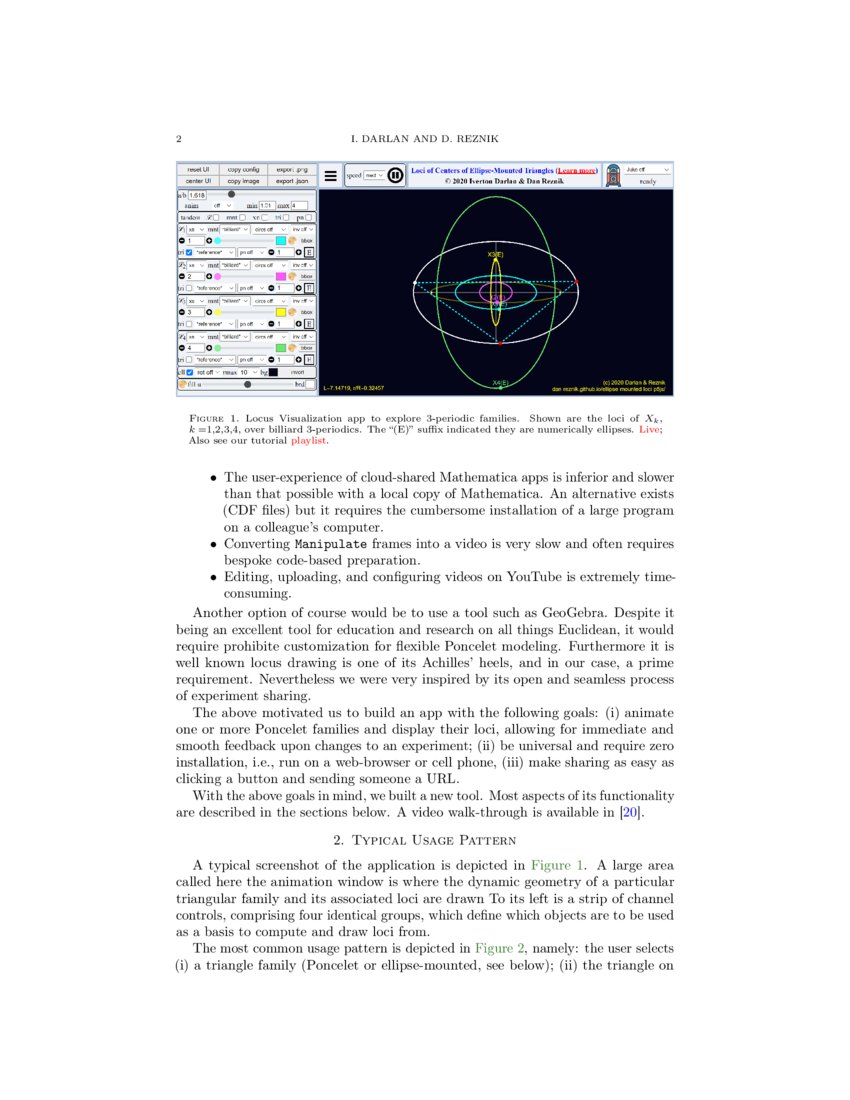 An App for the Discovery of Properties of Poncelet Triangles | DeepAI