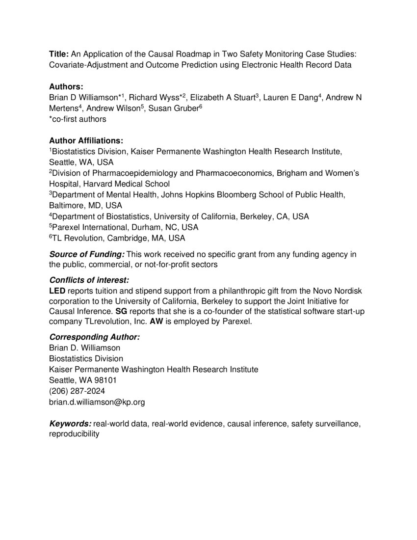 An Application Of The Causal Roadmap In Two Safety Monitoring Case