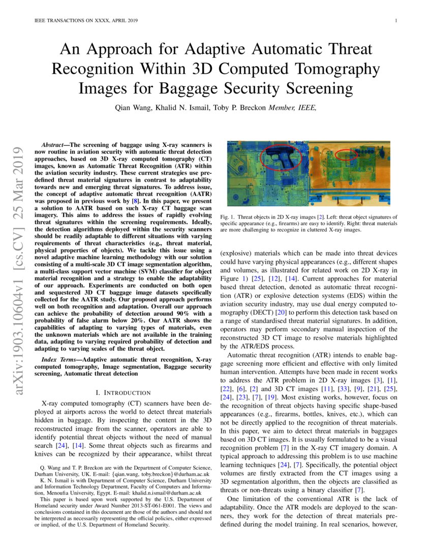 An Approach for Adaptive Automatic Threat Recognition Within 3D ...