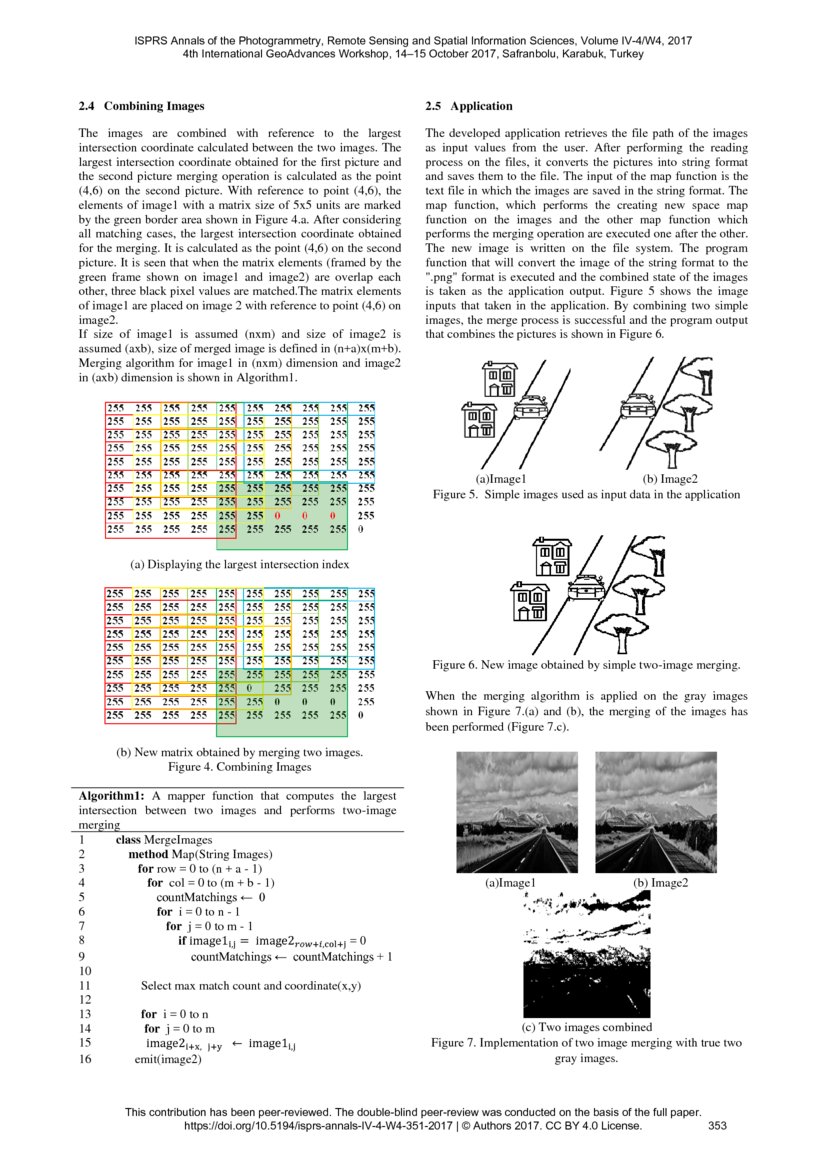An Approach For Stitching Satellite Images In A Bigdata Mapreduce Framework Deepai