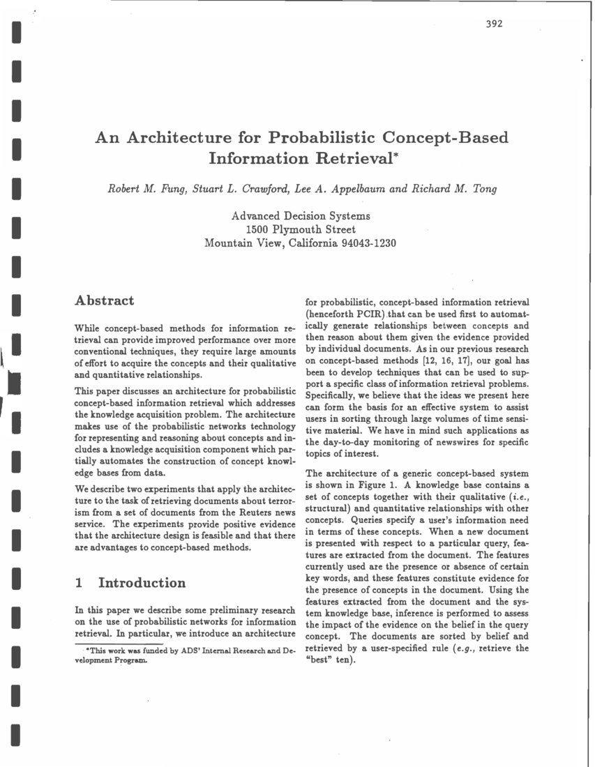 An Architecture For Probabilistic Concept Based Information Retrieval an-architecture-for-probabilistic-concept-based-information-retrieval