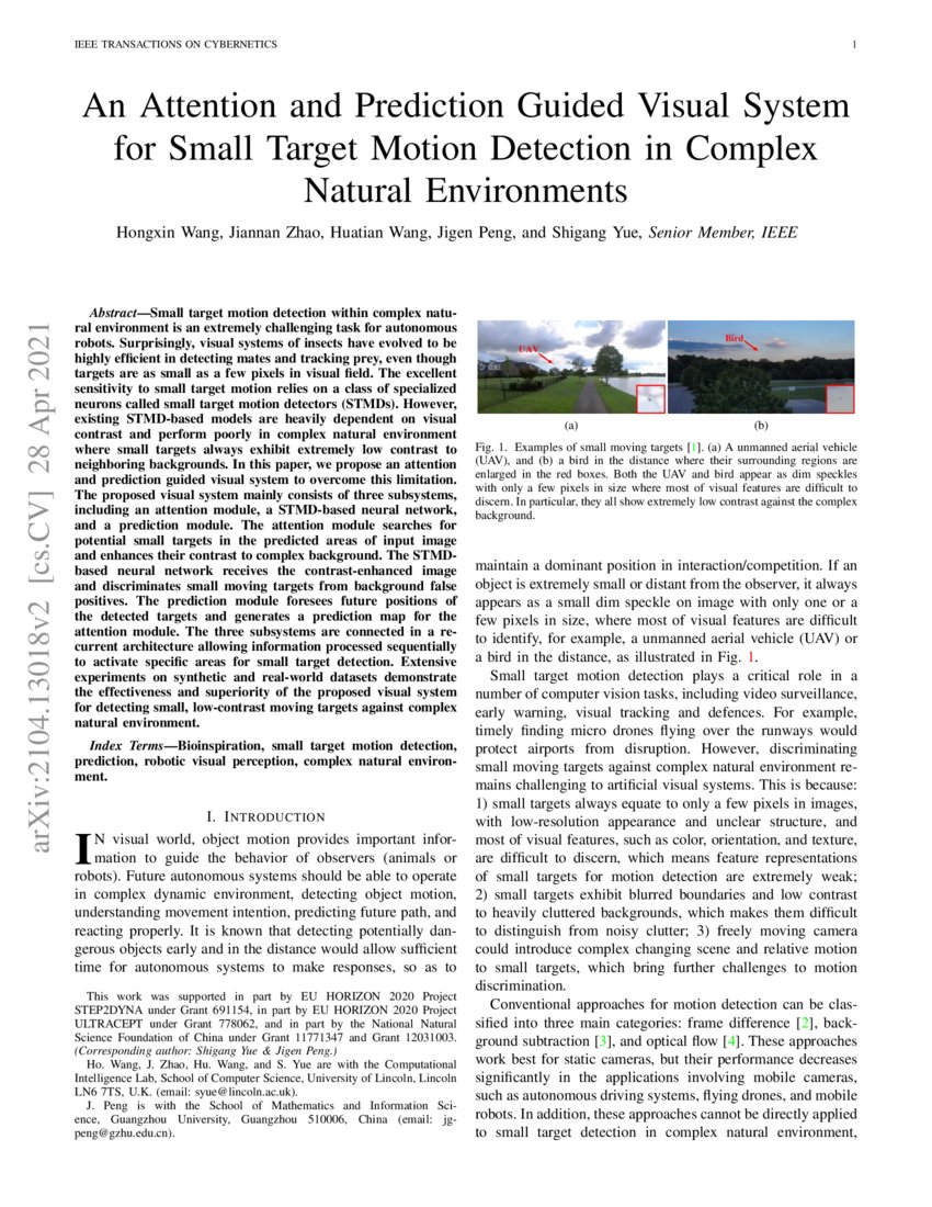 An Attention And Prediction Guided Visual System For Small Target