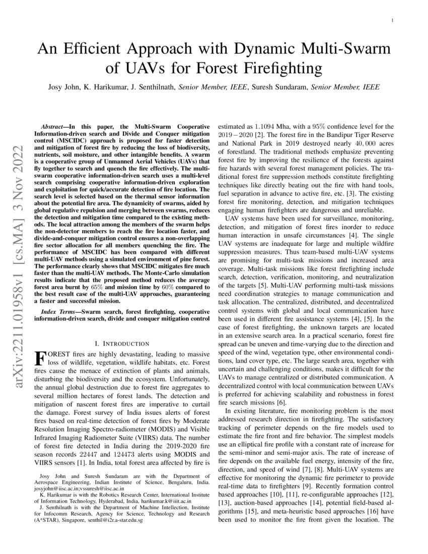 An Efficient Approach with Dynamic Multi-Swarm of UAVs for Forest ... An Efficient Approach with Dynamic Multi-Swarm of UAVs for Forest ...