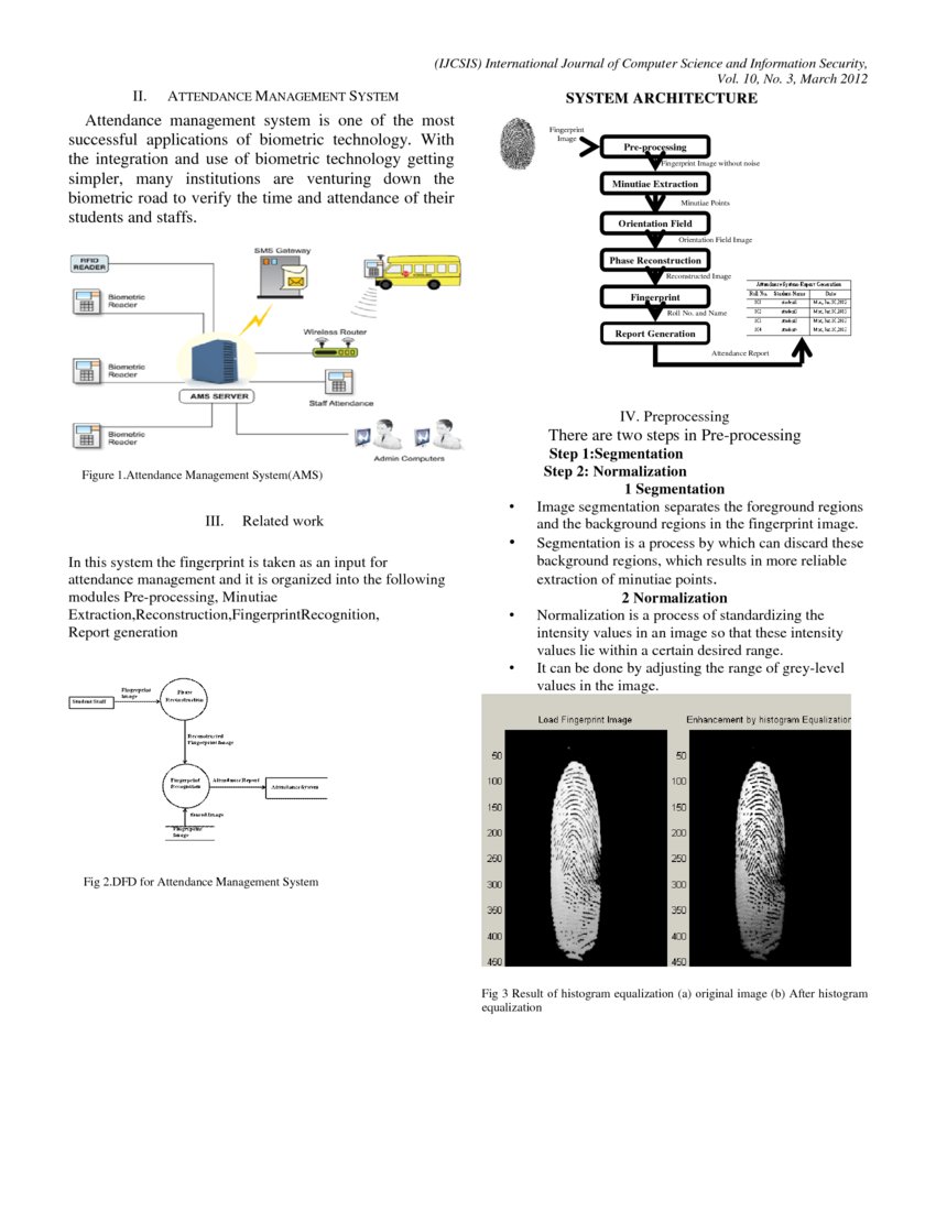 An Efficient Automatic Attendance System Using Fingerprint Reconstruction Technique Deepai