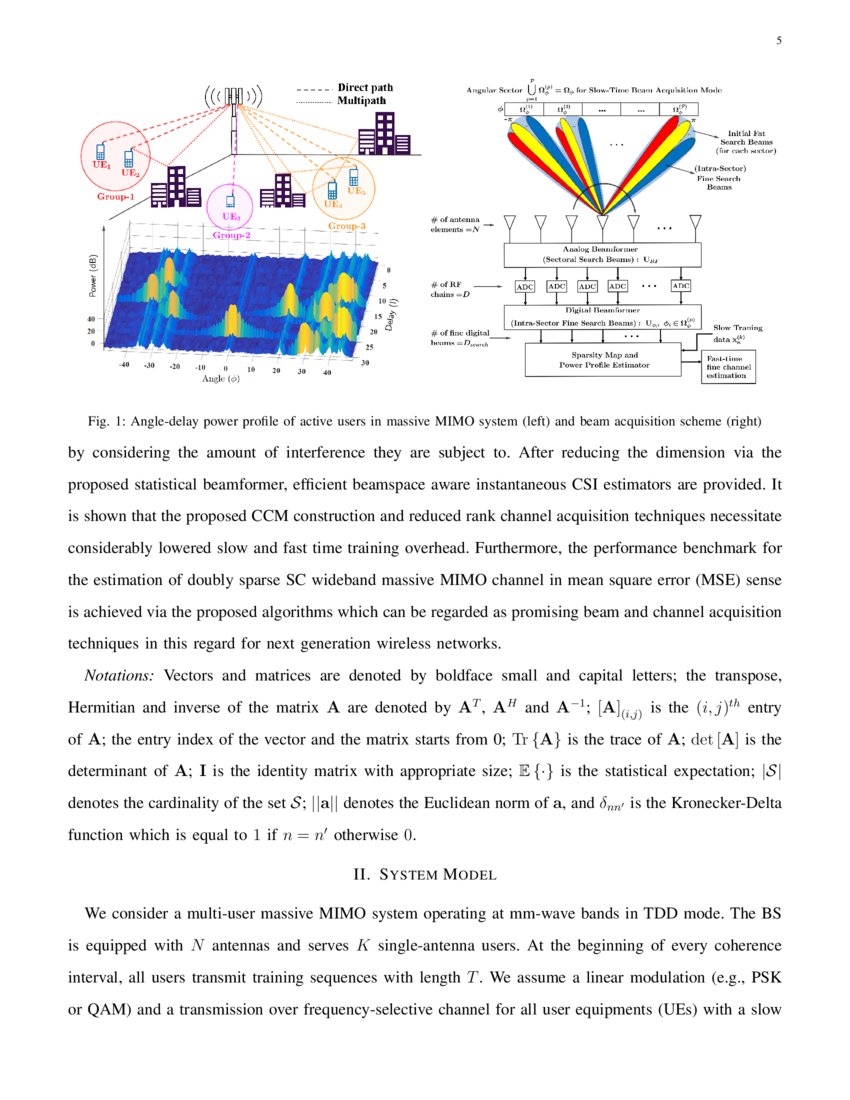 An Efficient Beam and Channel Acquisition via Sparsity Map and Joint Angle-Delay Power Profile ...