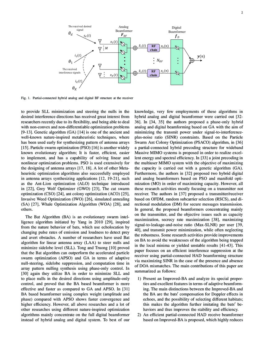 An Efficient Hybrid Beamforming Design For Massive Mimo Receive Systems