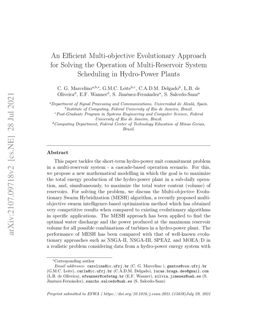 An Efficient Multi-objective Evolutionary Approach for Solving the ... An Efficient Multi-objective Evolutionary Approach for Solving the ...