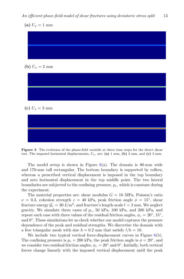 An Efficient Phase Field Model Of Shear Fractures Using Deviatoric