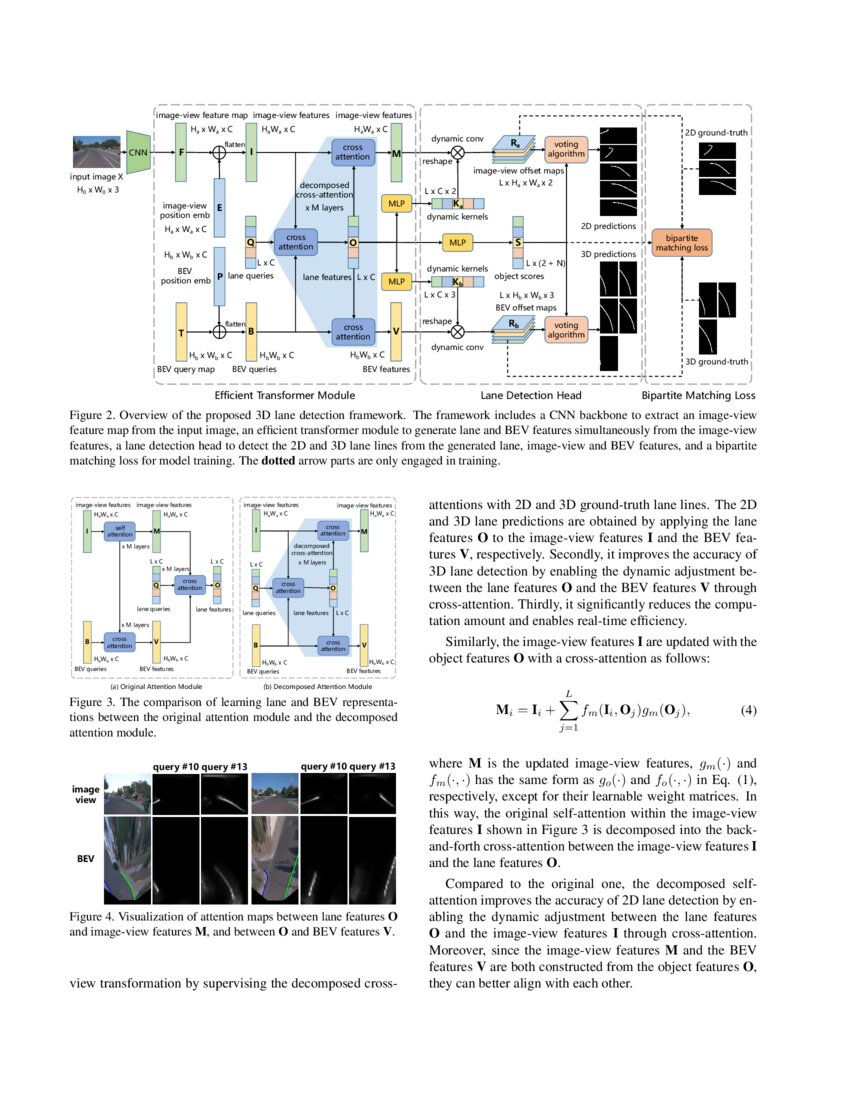 An Efficient Transformer For Simultaneous Learning Of Bev And Lane Representations In 3d Lane