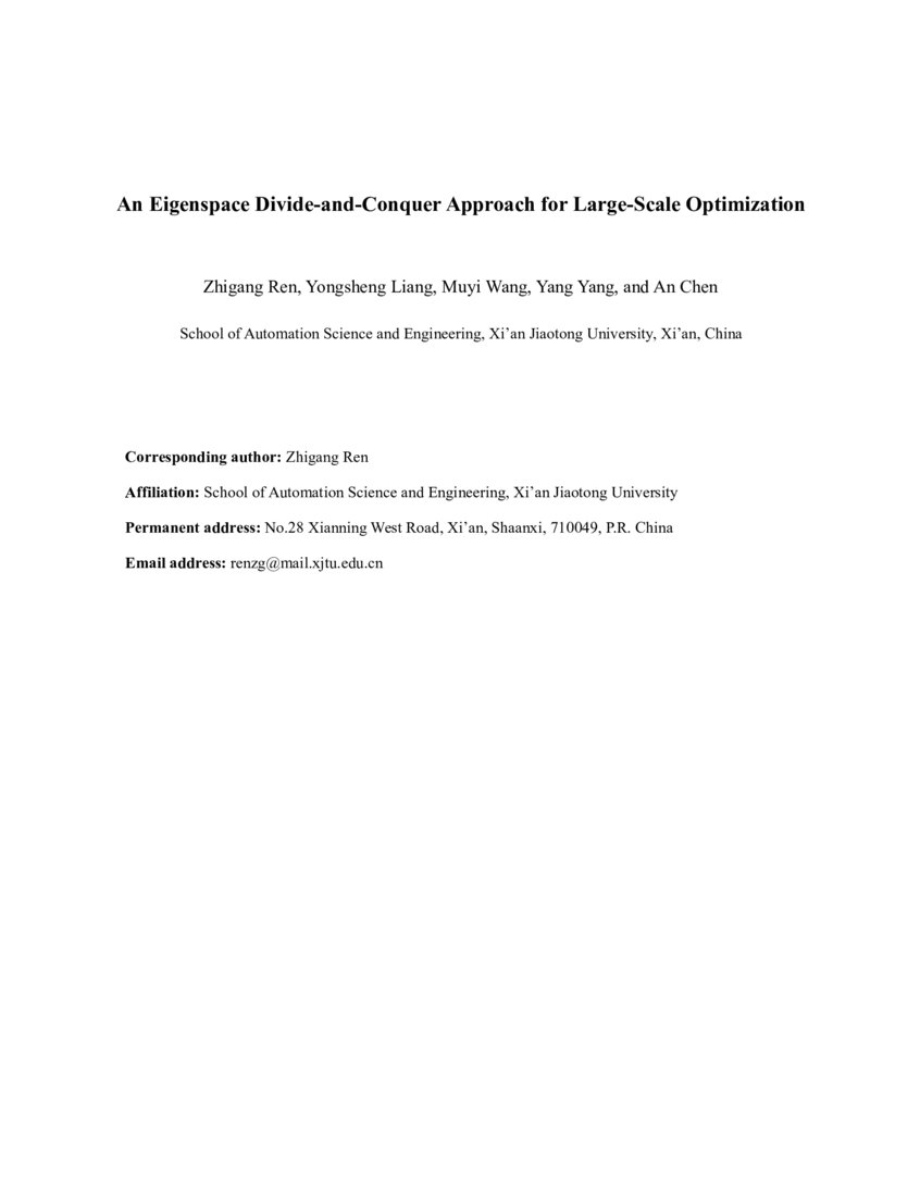 An Eigenspace Divide-and-Conquer Approach for Large-Scale Optimization | DeepAI