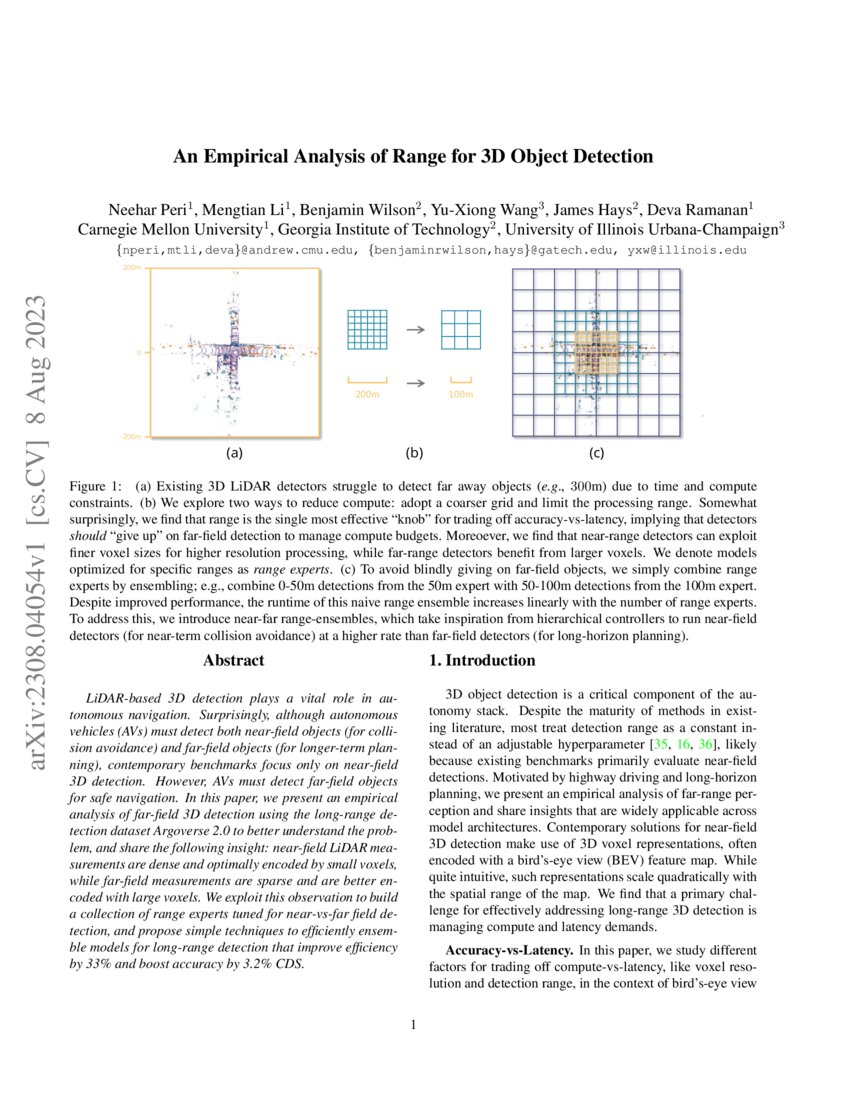 An Empirical Analysis Of Range For 3d Object Detection Deepai