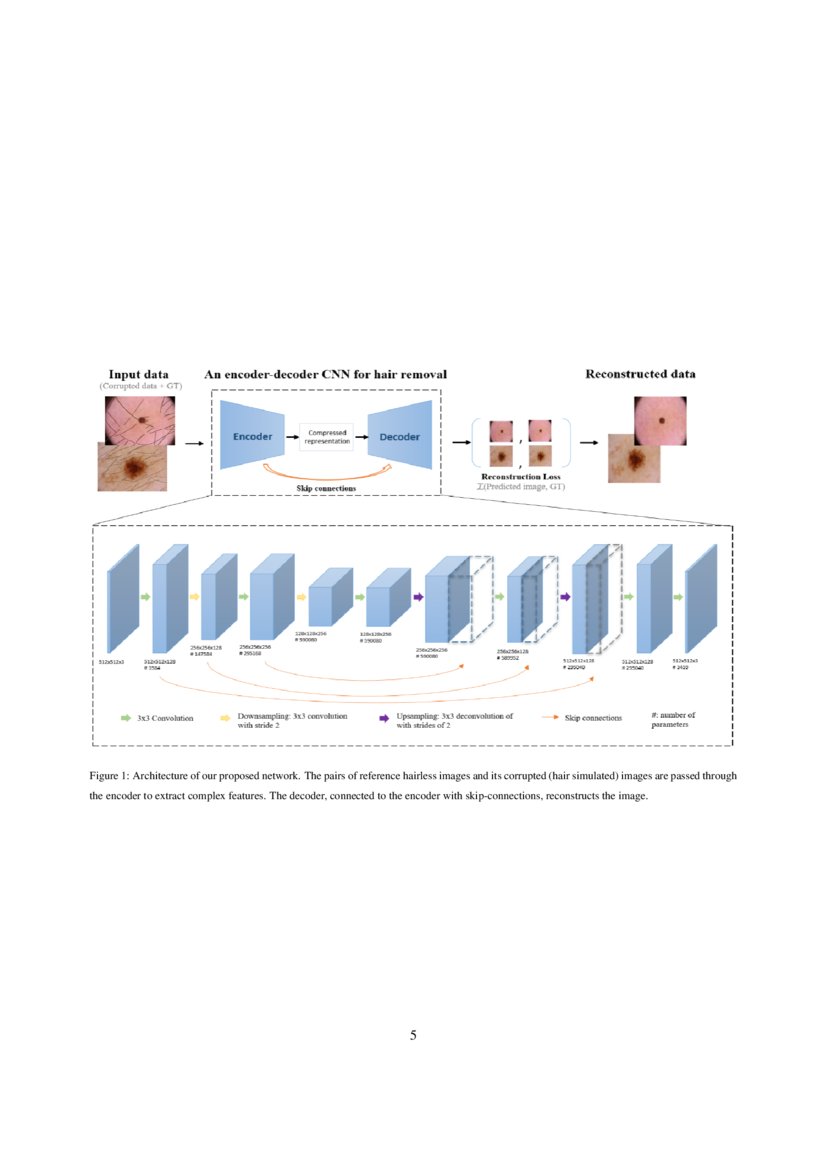 An Encoder Decoder Cnn For Hair Removal In Dermoscopic Images Deepai