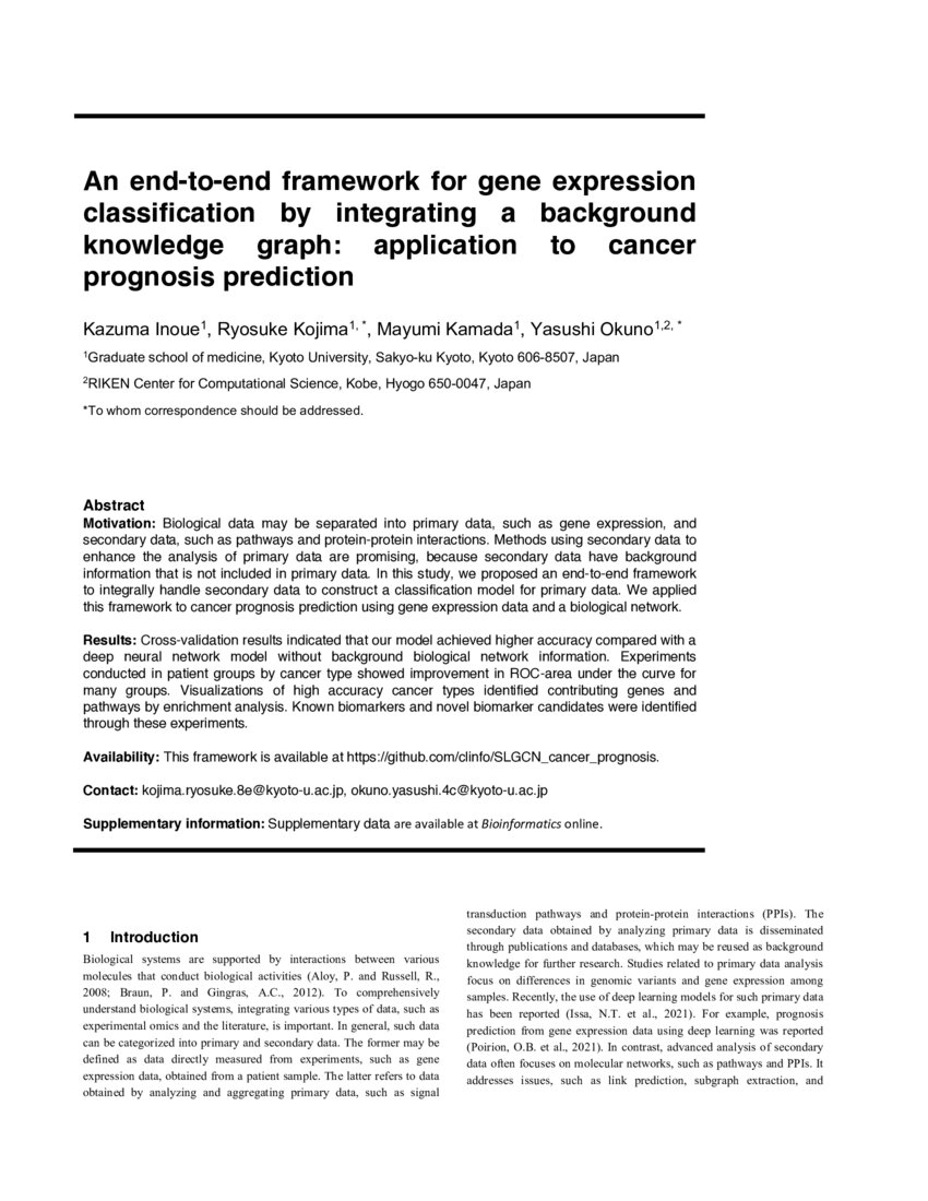 An End To End Framework For Gene Expression Classification By Integrating A Background Knowledge 2872