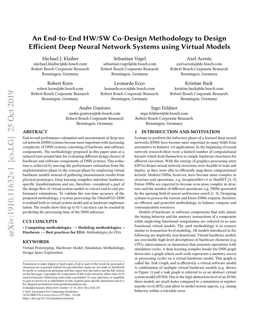 An End-to-End HW/SW Co-Design Methodology to Design Efficient Deep Neural Network Systems using ...
