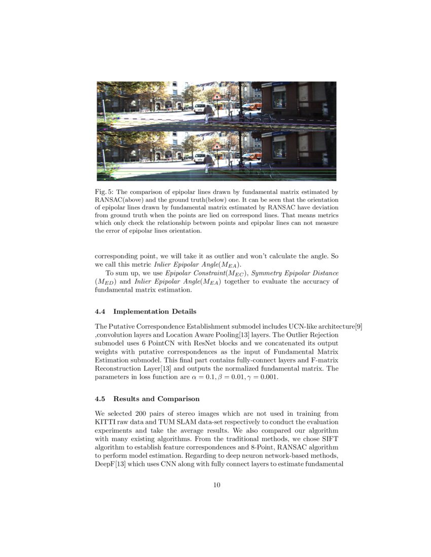 An End To End Network Architecture For Fundamental Matrix Estimation