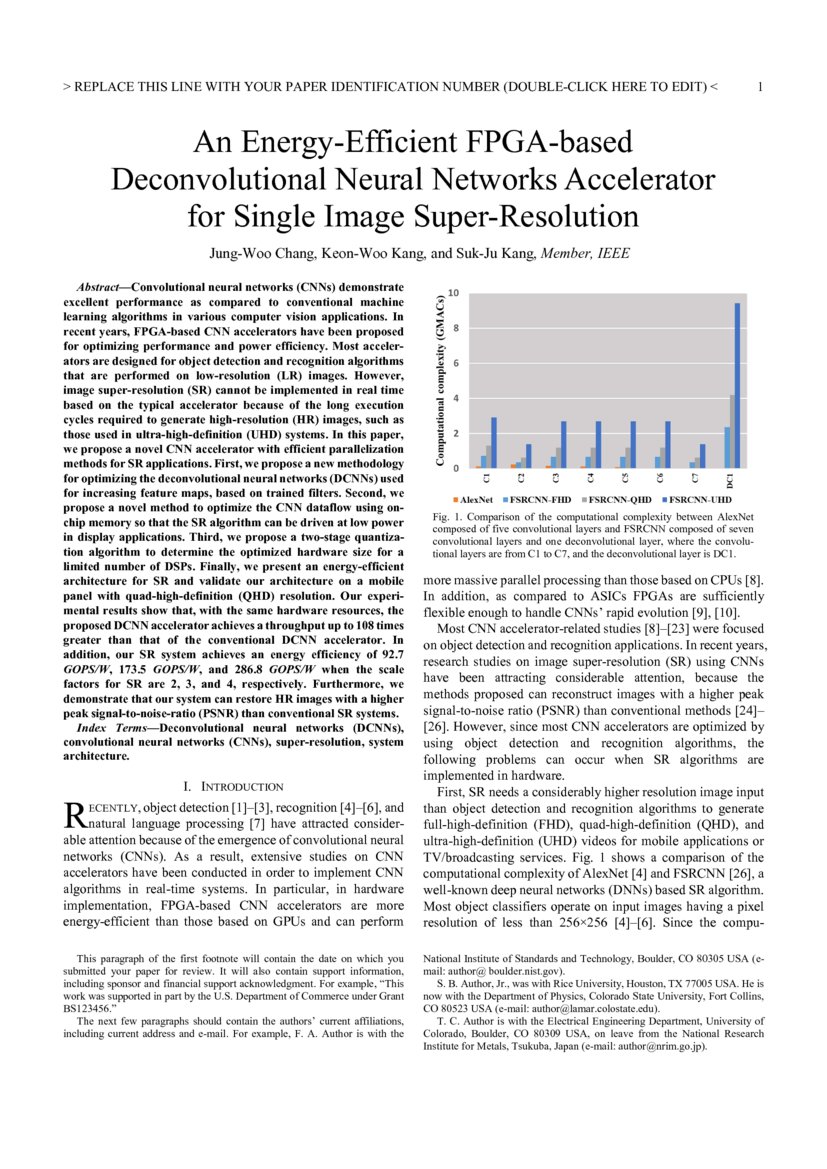 An Energy Efficient Fpga Based Deconvolutional Neural Networks Accelerator For Single Image