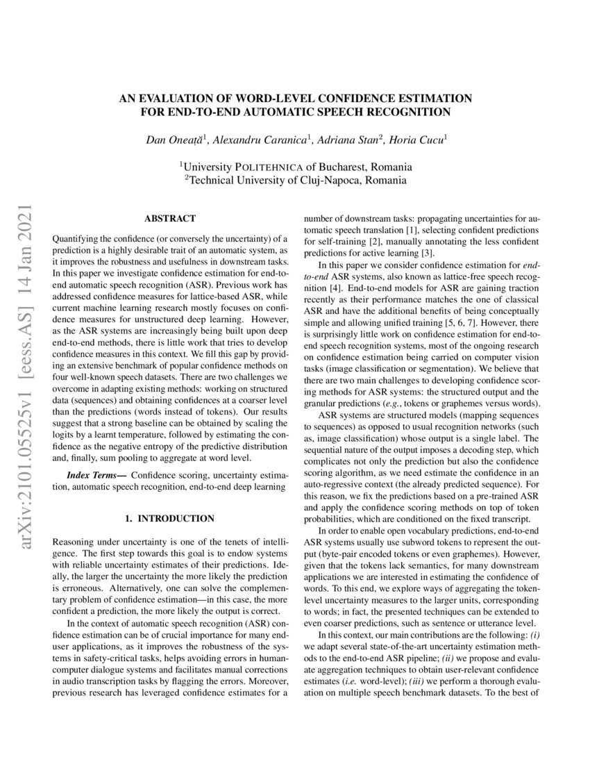 An Evaluation Of Word Level Confidence Estimation For End To End Automatic Speech Recognition